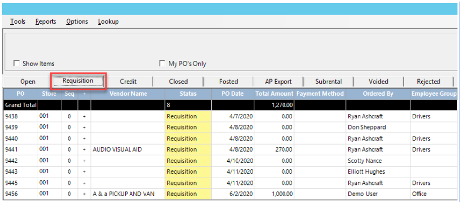 Purchase Order - Approve