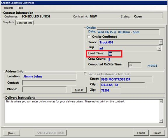 Logistic Ticket for Dispatch Center